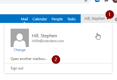 Webmail: Open another Mailbox – Interdent IT