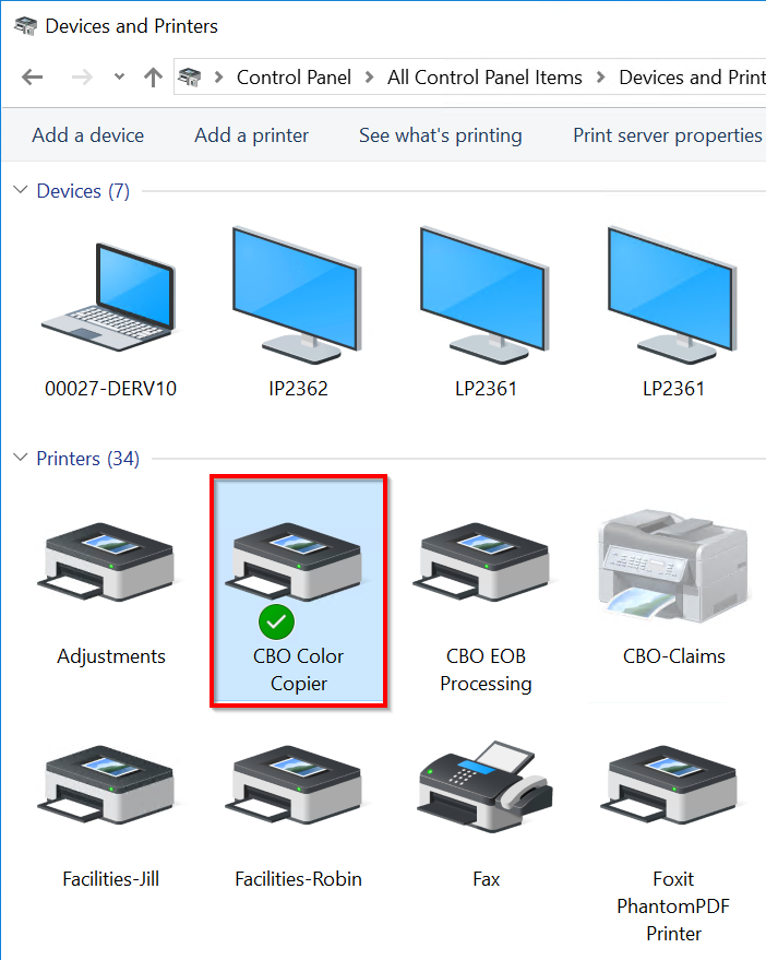 Setting Your Default Printer - Windows 10 – Interdent IT